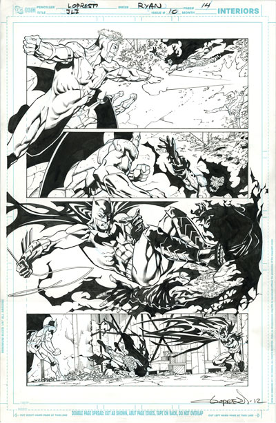 Pages of Original Comic Art in 2012 Cryptozoic DC Comics The New 52
