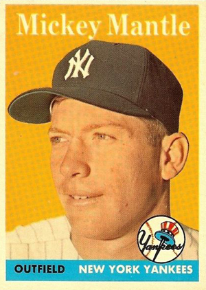 Mickey Mantle Topps Cards Visual Guide: 1952 to 1969, Checklist, Info