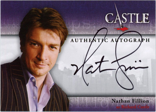 Nathan Fillion Autographs in 2013 Cryptozoic Castle Seasons 1 and 2