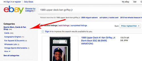 How to Find Out Sports Cards Values with eBay Completed Listings