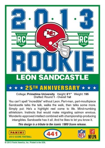 Leon Sandcastle Gets a Rookie Card in Panini and Topps Sets