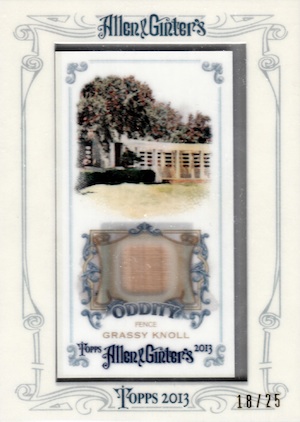2013 Topps Allen & Ginter Baseball Oddity Relics