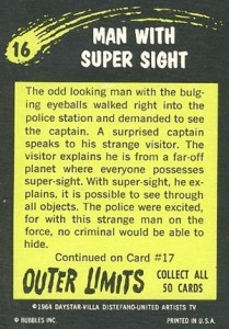 1964 Topps Monsters from Outer Limits Trading Cards Checklist, Info