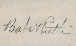 Babe Ruth Autographs and Memorabilia Guide, Exemplars, Top List