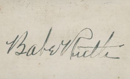 Babe Ruth Autographs and Memorabilia Guide, Exemplars, Top List