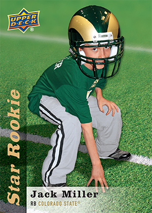 Upper Deck, Friends of Jaclyn Partner on Jack Miller on Football Card