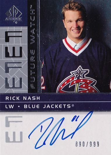 Rick Nash Cards, Rookies, Autographed Memorabilia Guide