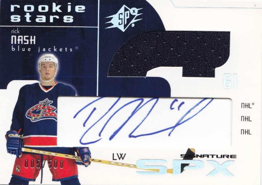 Rick Nash Cards, Rookies, Autographed Memorabilia Guide