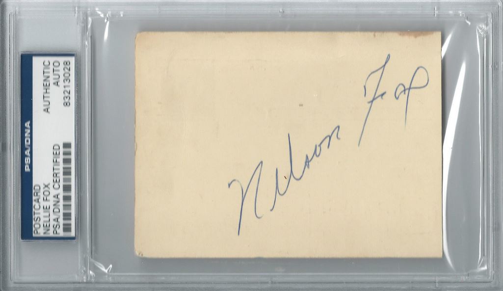 Nellie Fox Cards and Autographed Memorabilia Guide