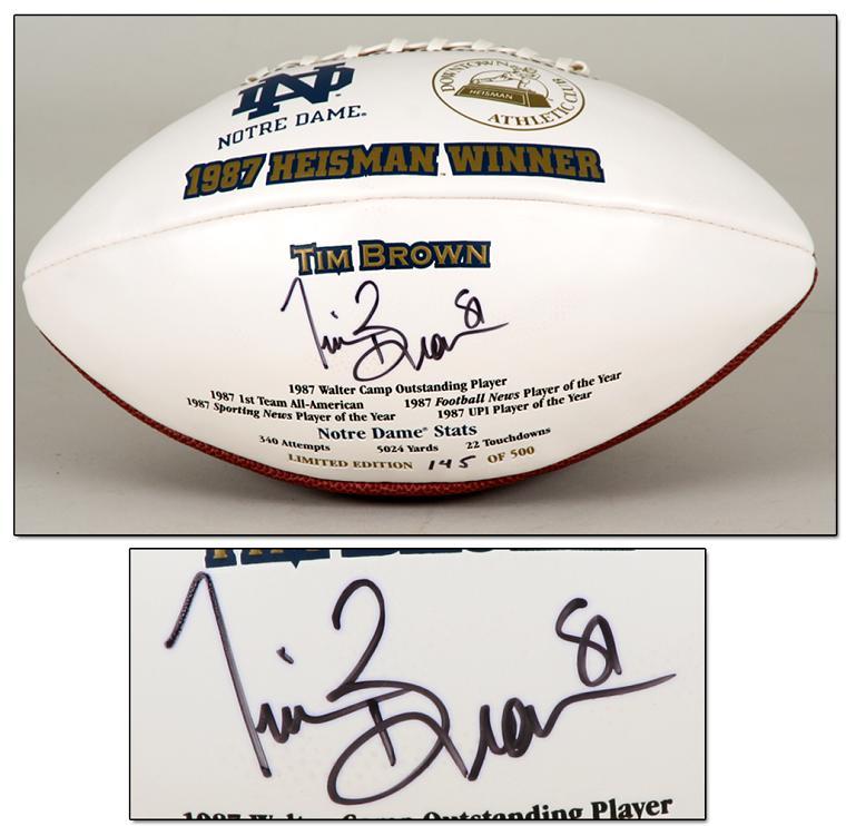 Tim Brown Cards and Autographed Memorabilia Guide