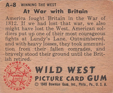 1949 Bowman Wild West Trading Cards Checklist, Set Info, Buying Guide