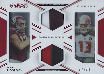 2015 Panini Clear Vision Football Checklist, Set Info, Boxes