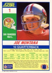 1990 Score Football, Supplemental, Info, Checklist, Boxes