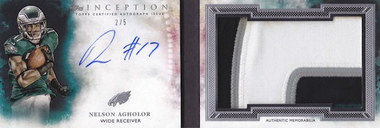 2015 Topps Inception Football Checklist, Set Info, Boxes