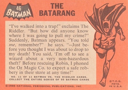 Top 1966 Batman Cards to Collect, Vintage List, Rookie Guide