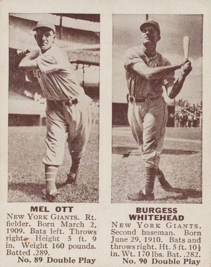 Top 10 Mel Ott Baseball Cards, Vintage, Rookies