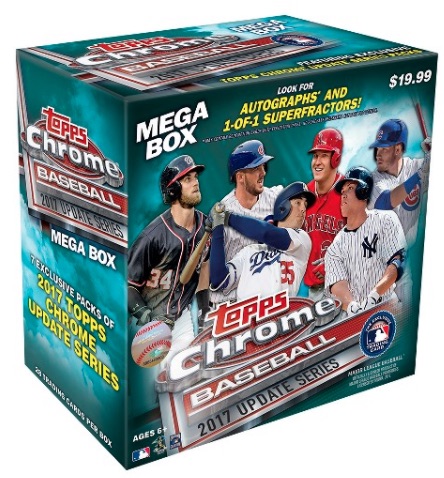 2017 Topps Chrome Update Series Baseball Checklist, Mega Boxes, Info