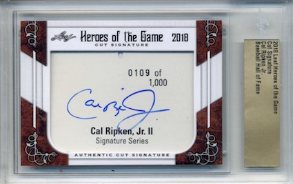 2018 Leaf Heroes of the Game Cut Signature Checklist, Set Info, Boxes
