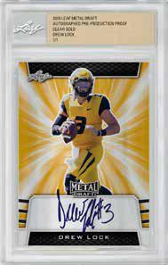 2019 Leaf Metal Draft Football Checklist, Short Print Set Info, Boxes, Date