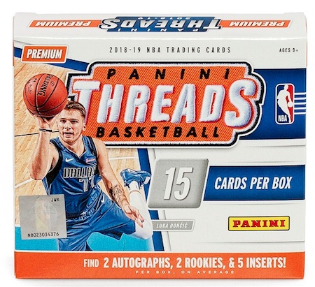 2018-19 Panini Threads Basketball Checklist Details, Boxes, Review, Date