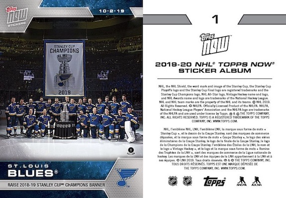 2019-20 Topps Now NHL Stickers Checklist, Set Details, Print Runs