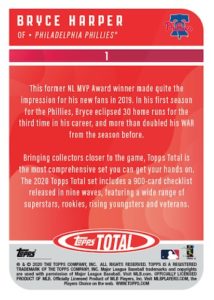 2020 Topps Total Baseball Checklist, Set Details, Wave Info, Print Runs