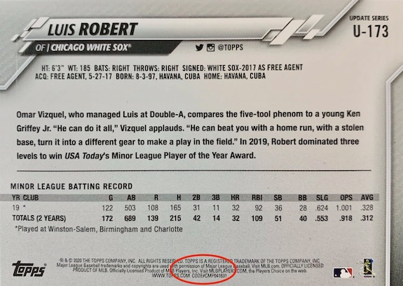 2020 Topps Update Baseball Variations Checklist, SSP Gallery, SP Codes