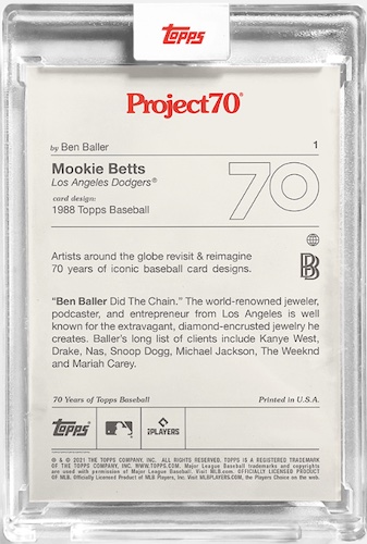 2021 Topps Project70 Baseball Checklist, Set Info, Print Runs, Artists
