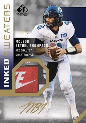 2021 SP Game Used CFL Football Checklist, Set Info, Reviews