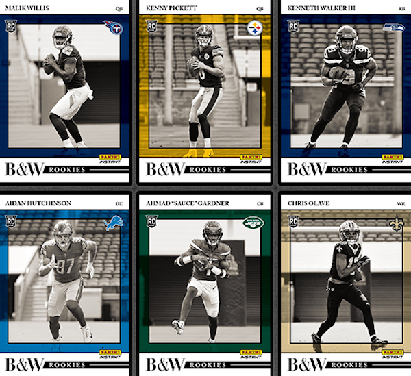 2022 Panini Instant Black & White Rookies Football Checklist, Info