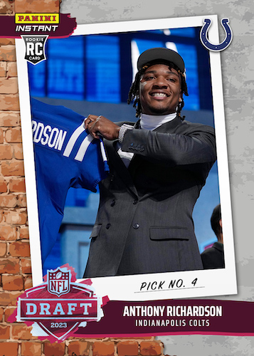 2023 Panini Instant NFL Draft Night Football Checklist, Buy Cards