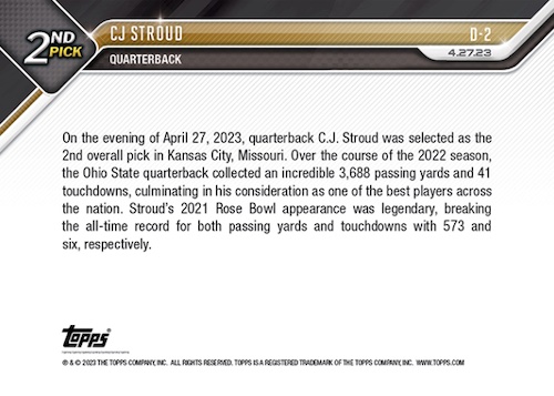 2023 Topps Now Football Checklist, Set Info, Print Runs, Guide