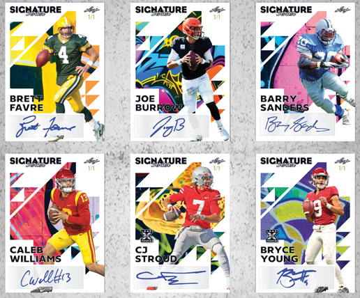 2023 Leaf Signature Series Football Checklist, Set Details, Boxes